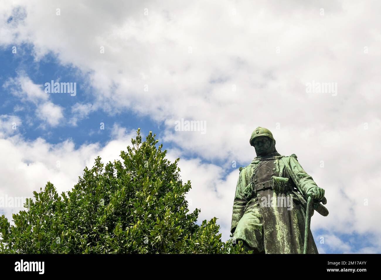 Memorial monument to the Fallen of the World War I in the alpine town ...