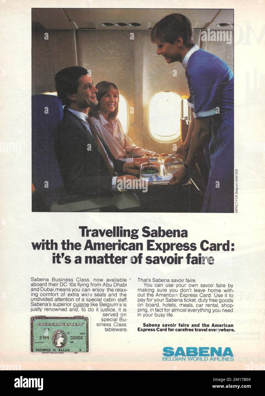 Sabena paper advertisement hi-res stock photography and images - Alamy