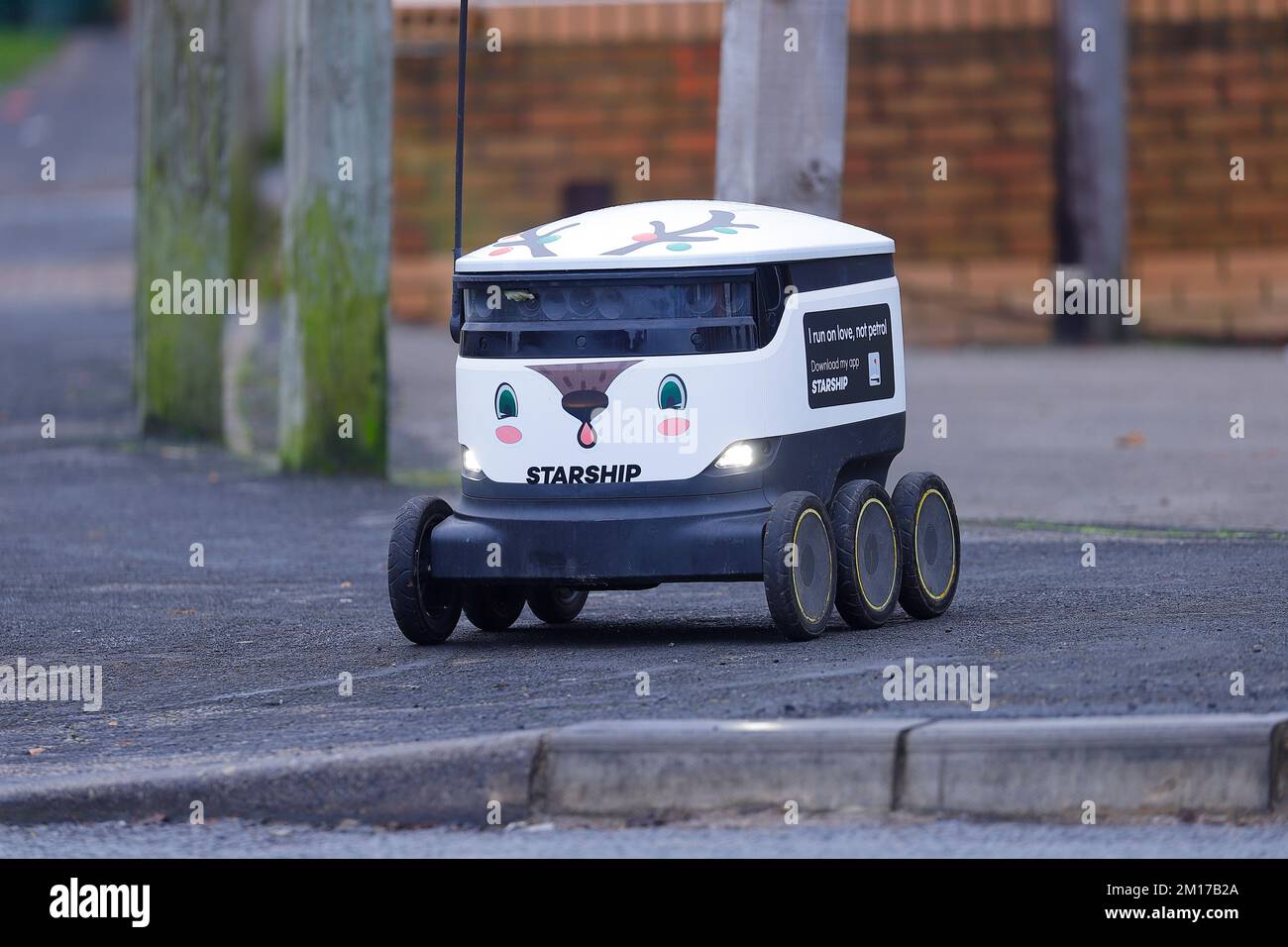 Starship Technologies grocery delivery robots decorated as reindeers ...