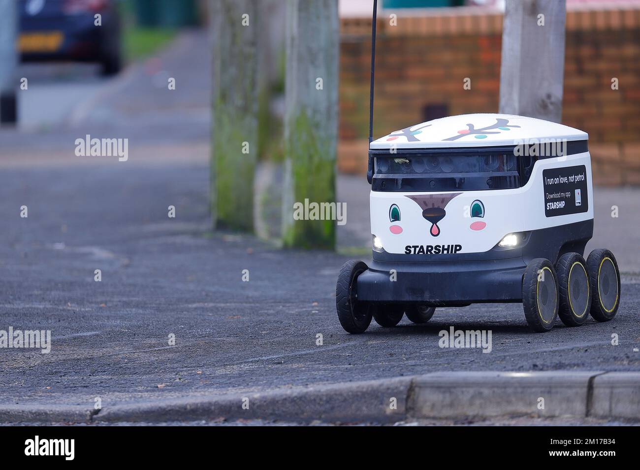 Starship Technologies grocery delivery robots decorated as reindeers ...