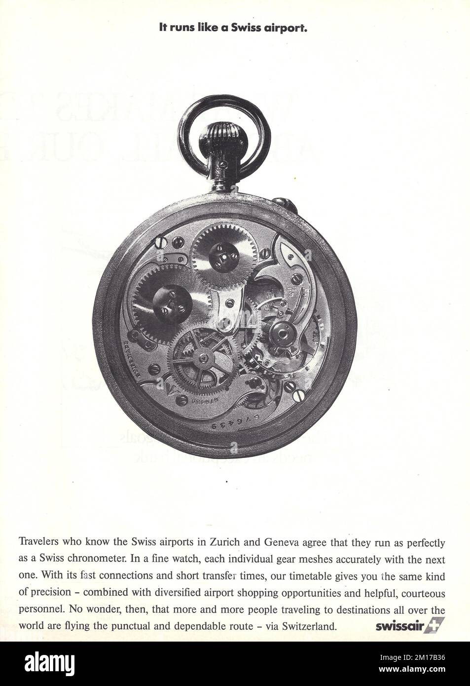 Swiss air vintage magazine advertisement Swiss Air with compass ...