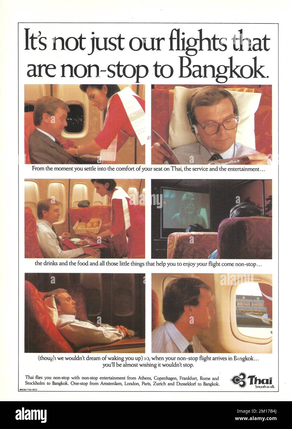TWA vintage magazine advertisement TWA Ambassador Class advert Stock ...