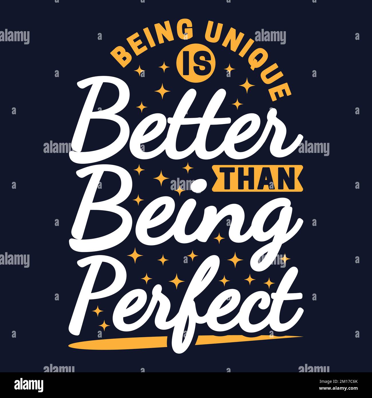 Being Unique is Better Then Being Perfect Motivation Typography Quote ...