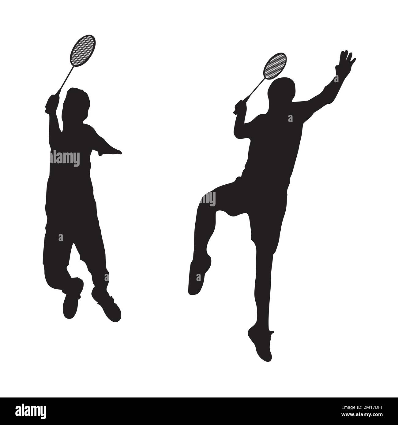 Vector Illustration Of Badminton Player Stock Vector Image And Art Alamy