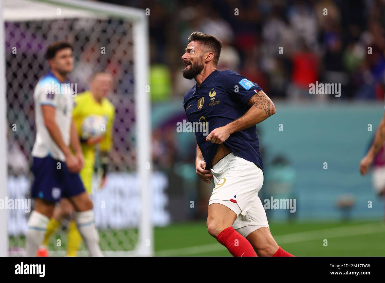 AL KHOR, QATAR - DECEMBER 10: Olivier Giroud of France celebrate during ...