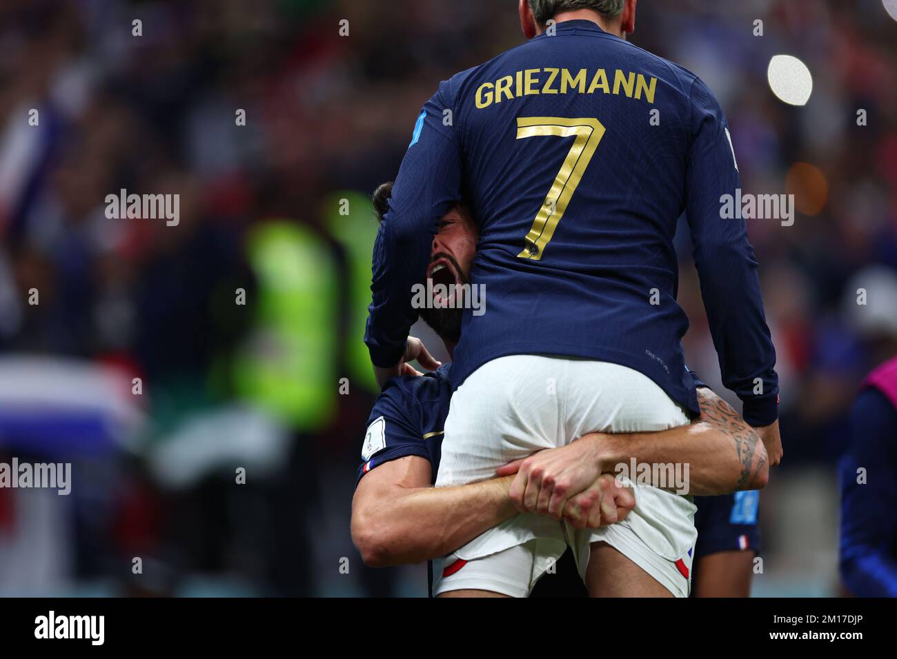 AL KHOR, QATAR - DECEMBER 10: Olivier Giroud and Antoine Griezmann of ...