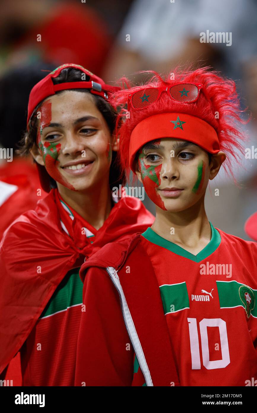 Doha, Qatar. 10th Dec, 2022. Moroccan fans during the match between ...