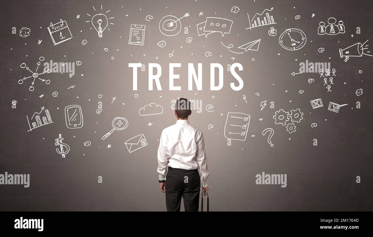 Rear view of a businessman Stock Photo - Alamy