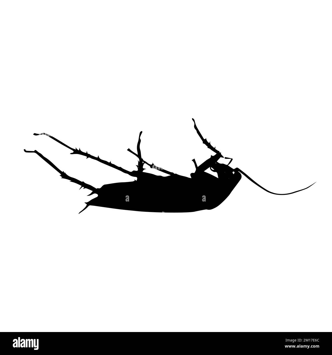 Vector Illustration of Cockroach Silhouette Stock Vector Image & Art ...