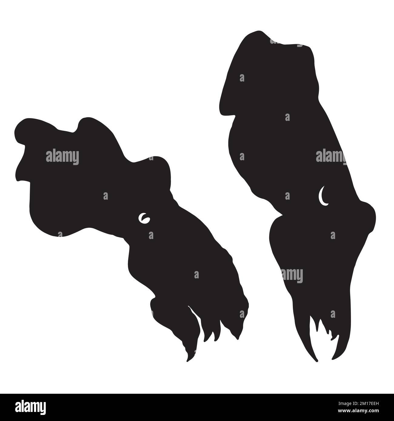 Vector Illustration of Cuttlefish Silhouette Stock Vector Image & Art ...