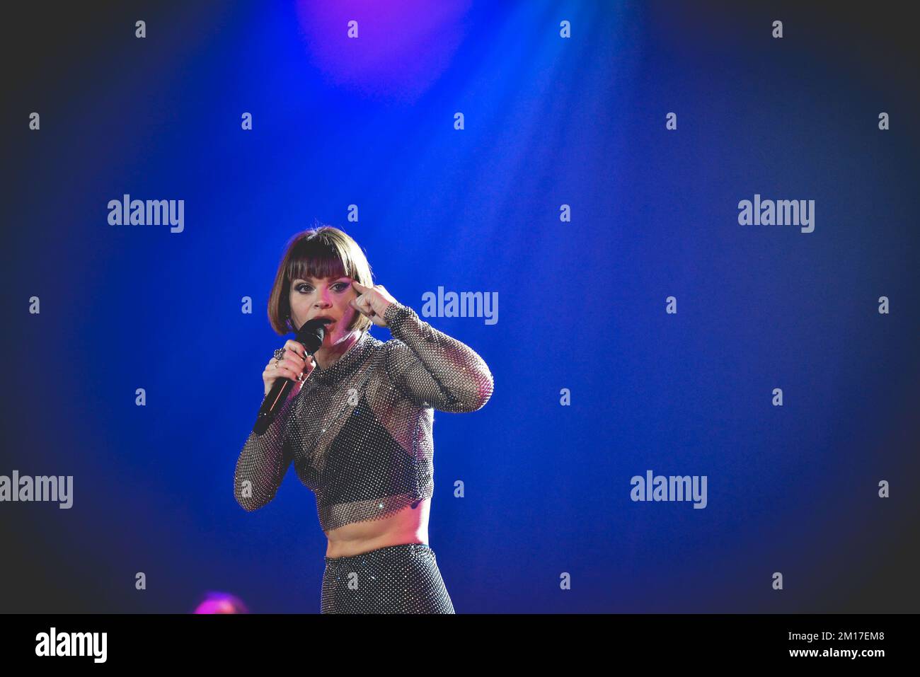 December 10, 2022, Naples, Italy: The Italian singer Alessandra Amoroso ...