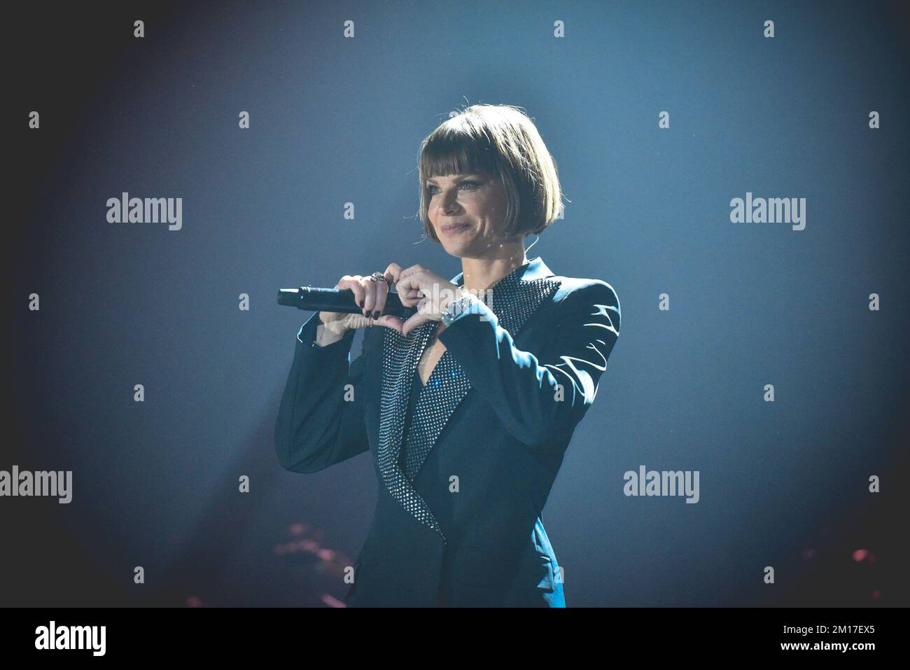 December 10, 2022, Naples, Italy: The Italian singer Alessandra Amoroso ...