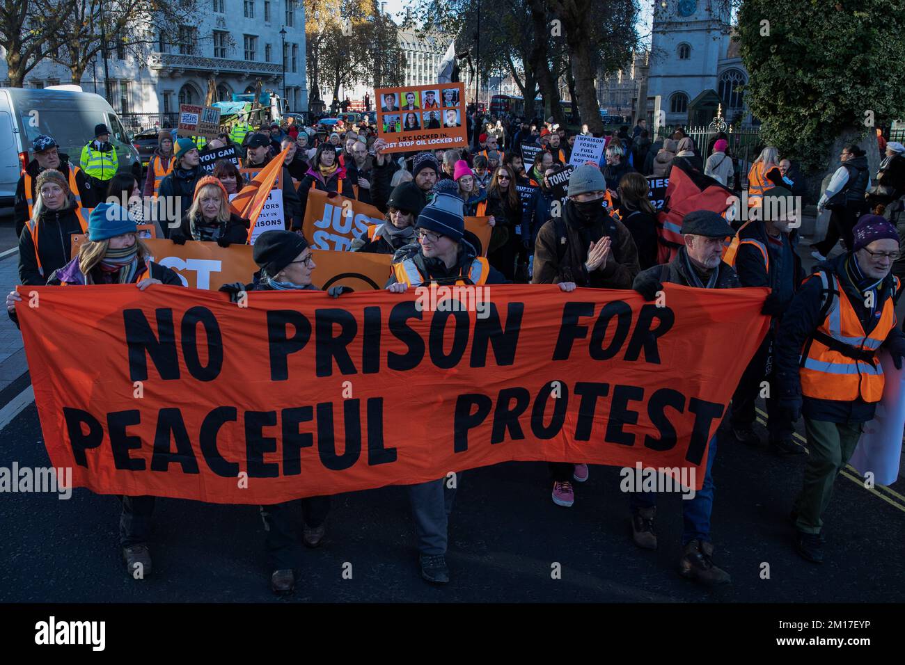 London, UK. 10th December, 2022. Just Stop Oil climate activists and ...