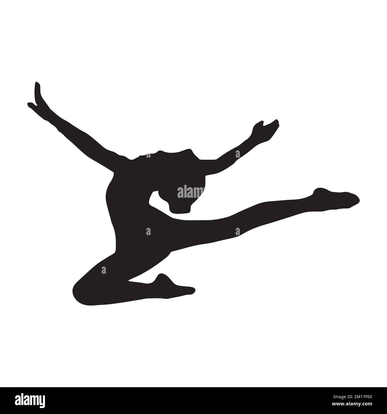 Female Ballet Dancer Art Silhouette Stock Vector Image & Art - Alamy