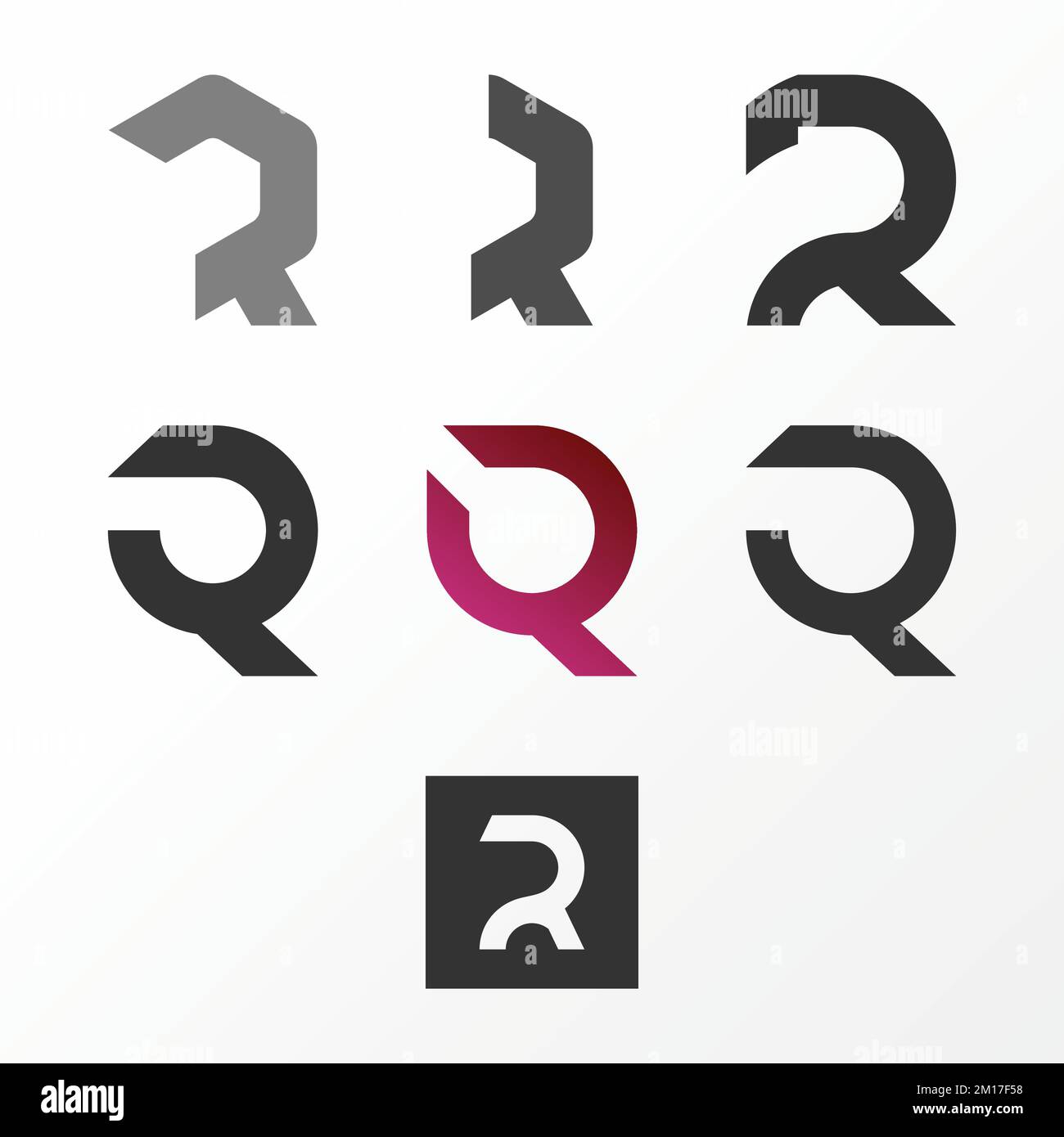 letter or word R unique font Image graphic icon logo design abstract ...
