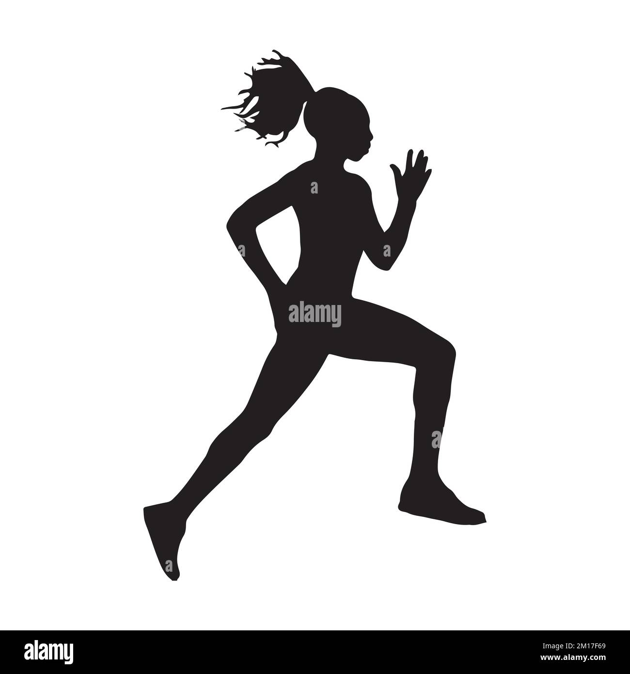 Female Runner Silhouette Art Stock Vector Image & Art - Alamy