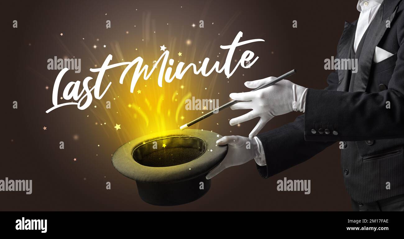 Old Magician is showing magic trick Stock Photo - Alamy