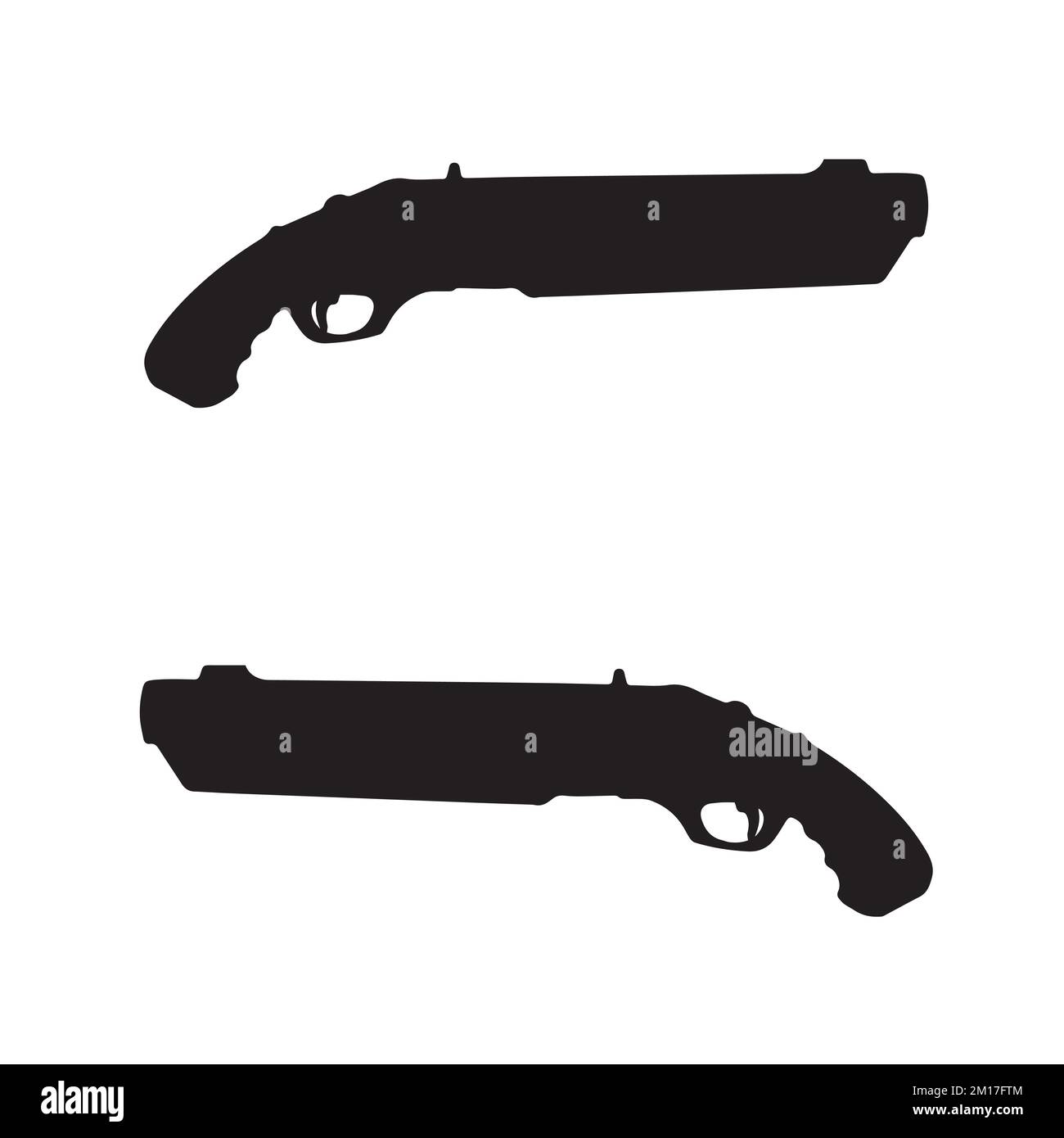 Rifle pistol shotgun logo Black and White Stock Photos & Images - Alamy