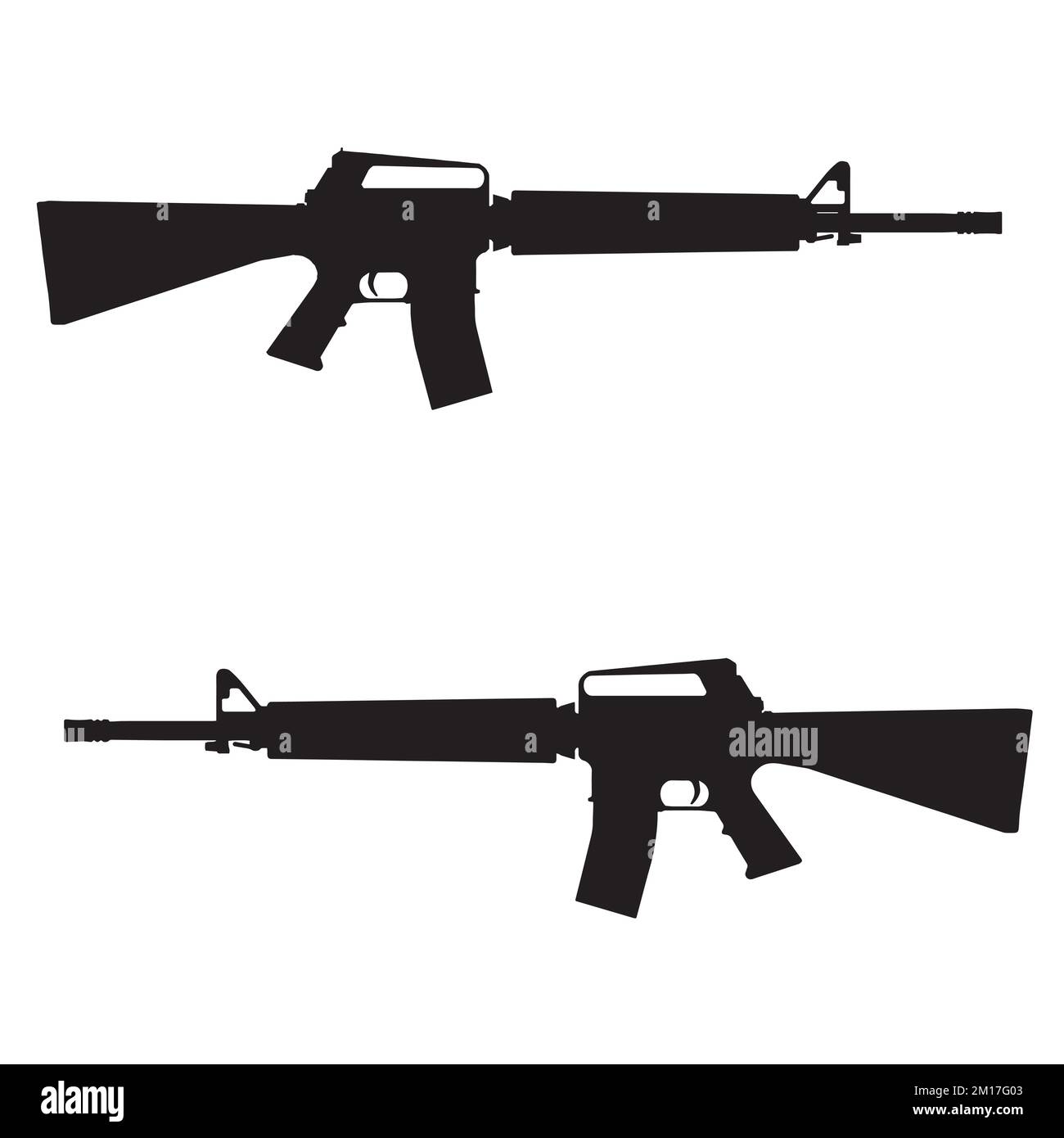 Vector Illustration of Assault Rifle Gun Silhouette Stock Vector Image ... Vector Illustration of Assault Rifle Gun Silhouette Stock Vector Image ...