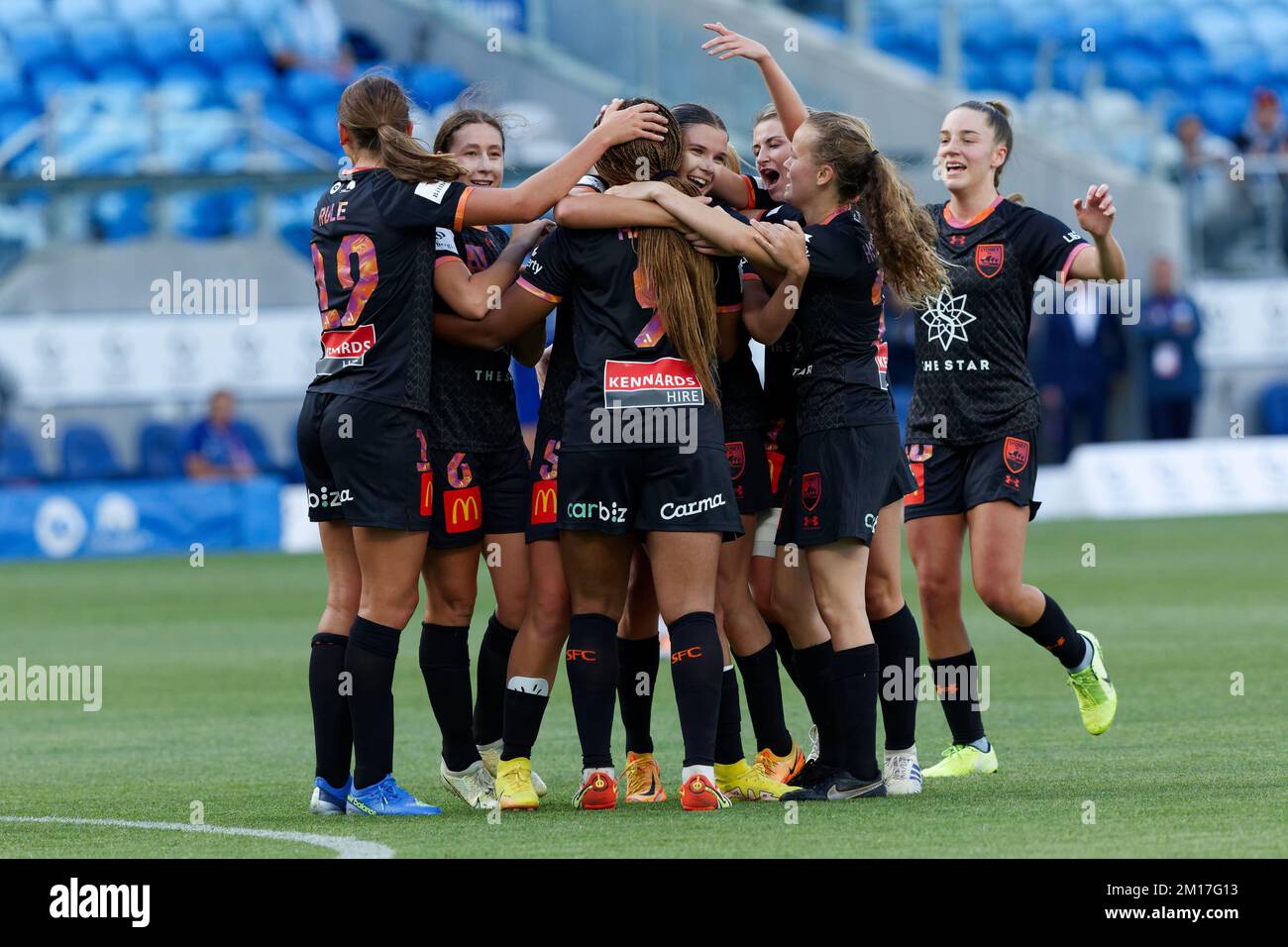 Sydney, Australia. 10th Dec, 2022. Sydney FC players celebrate after ...