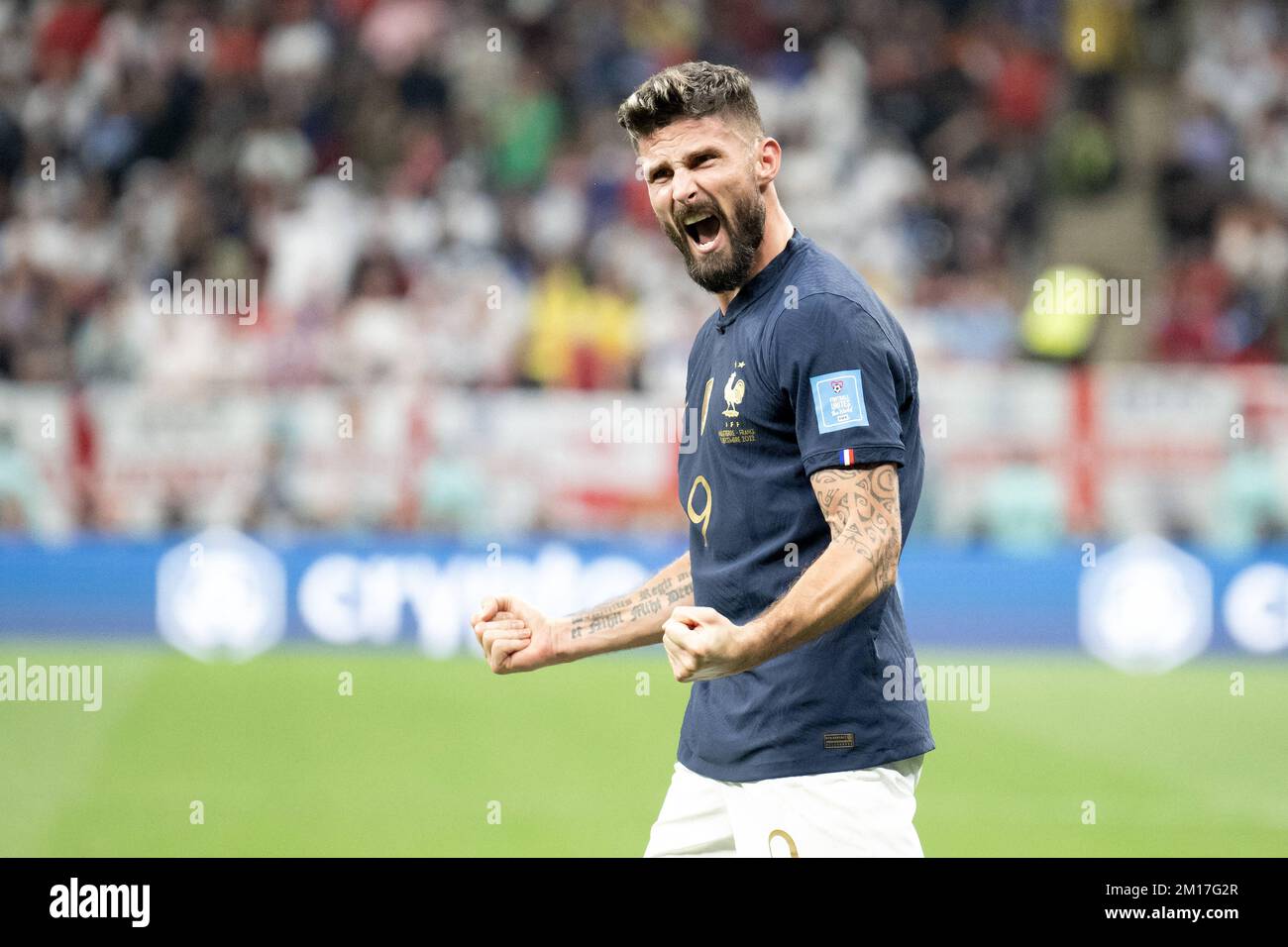 Olivier Giroud of France celebrates his goal during the FIFA World Cup ...