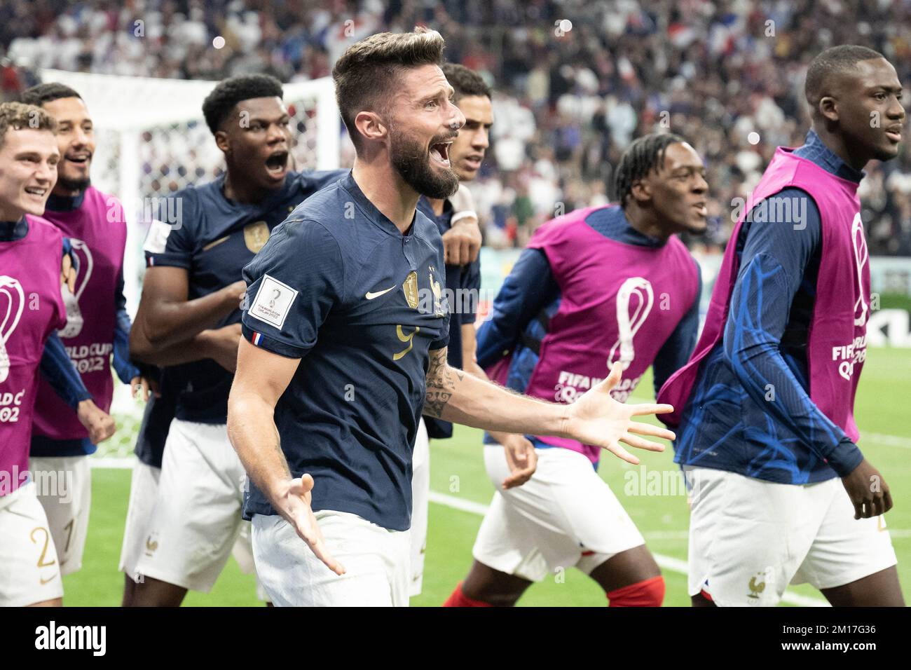 Olivier Giroud of France celebrates his goal during the FIFA World Cup ...