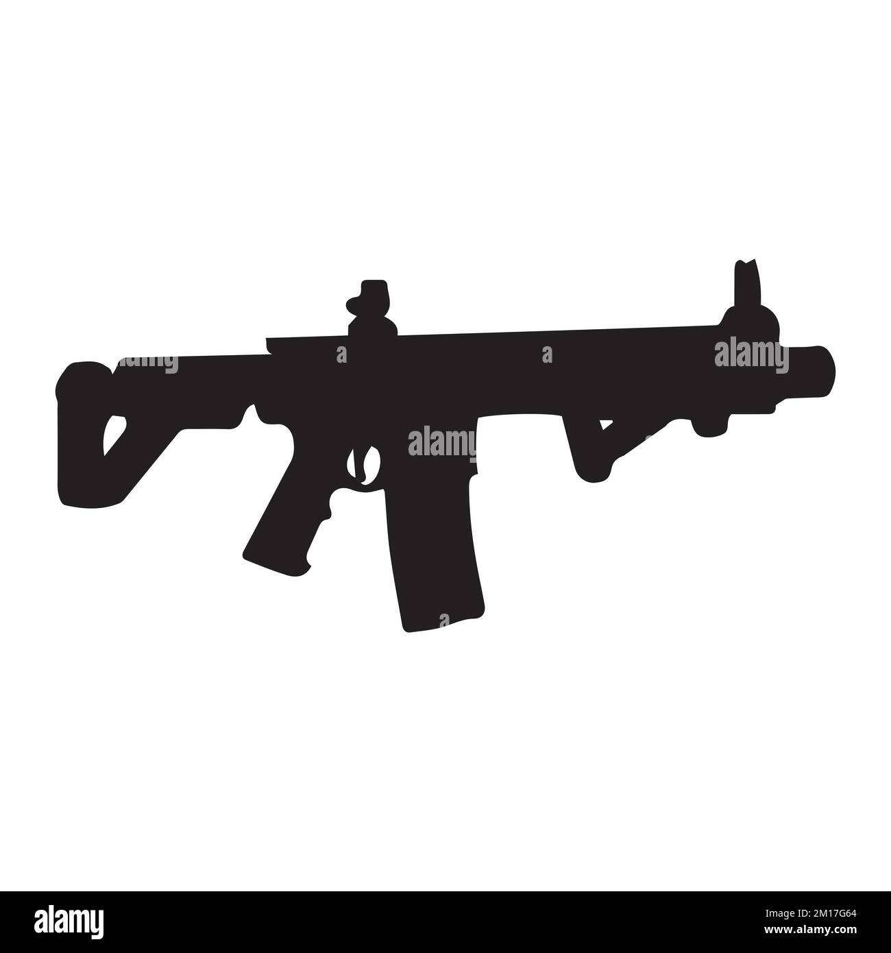 Vector Illustration of Assault Rifle Gun Silhouette Stock Vector Image ... Vector Illustration of Assault Rifle Gun Silhouette Stock Vector Image ...