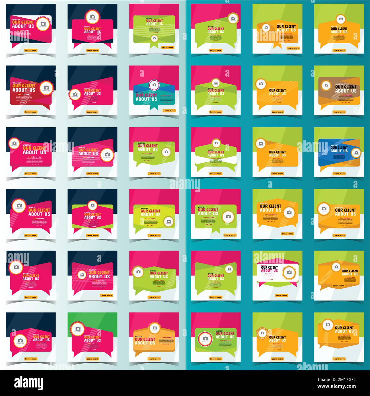 Modern and creative client testimonial social media post design ...