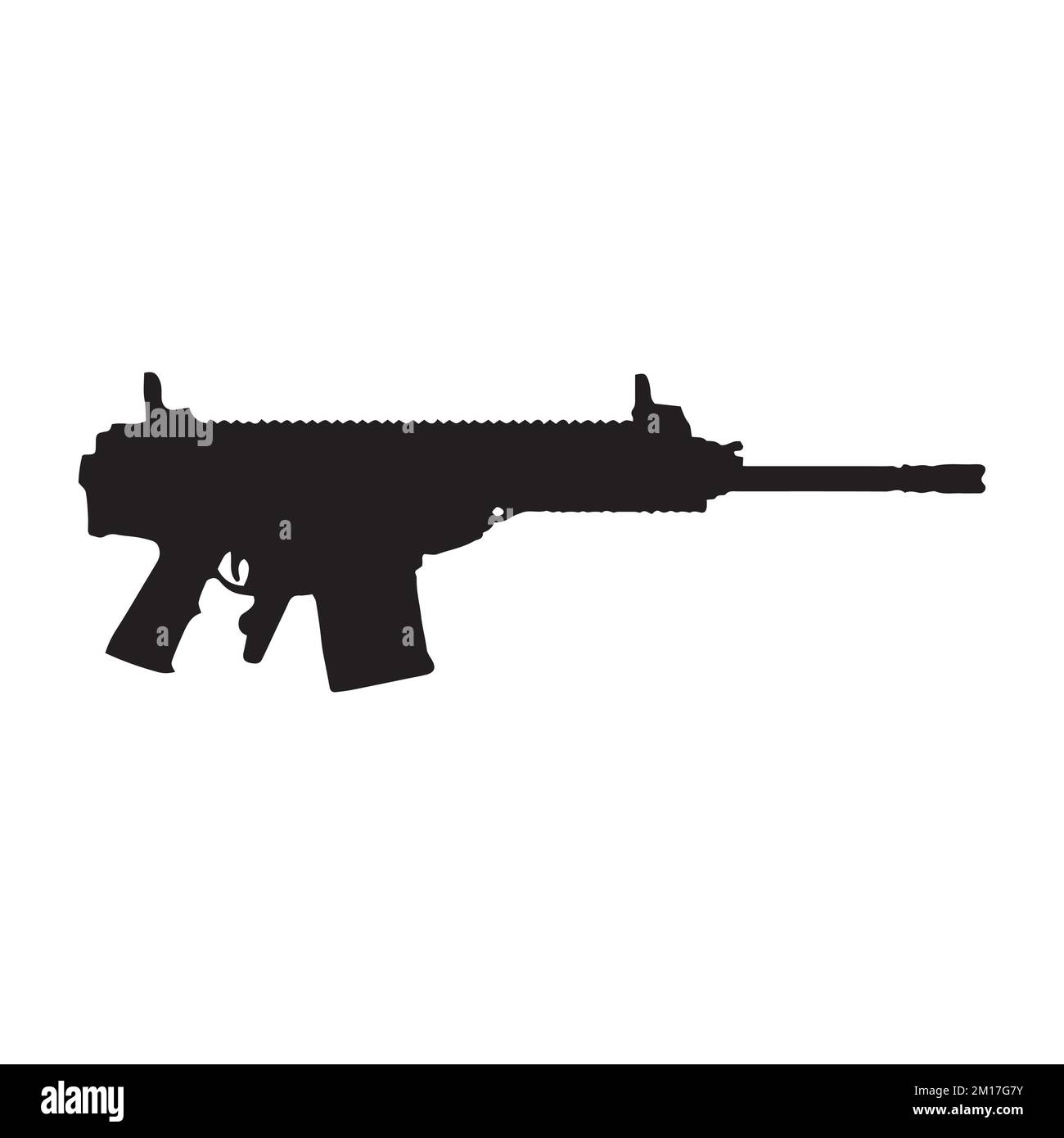 Vector Illustration of Assault Rifle Gun Silhouette Stock Vector Image ... Vector Illustration of Assault Rifle Gun Silhouette Stock Vector Image ...
