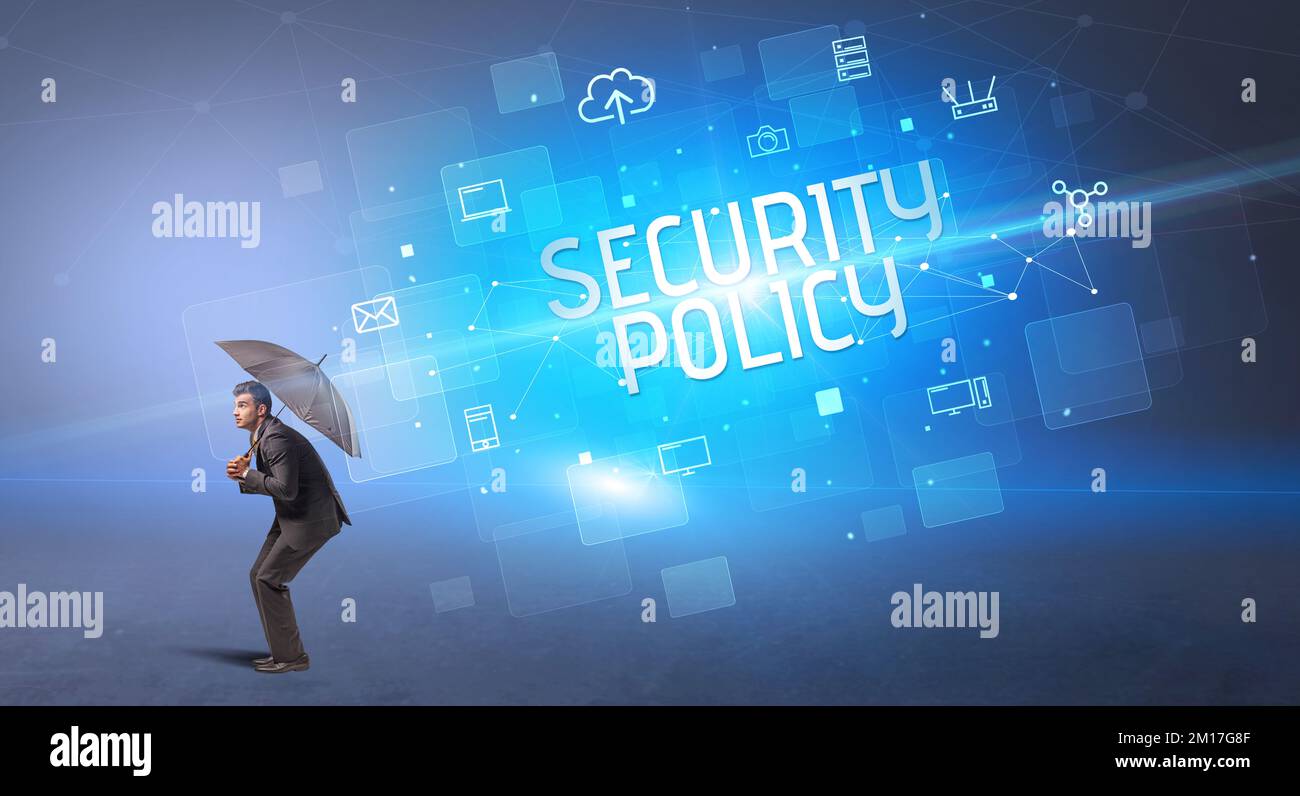 defending with umbrella from cyber attack Stock Photo - Alamy