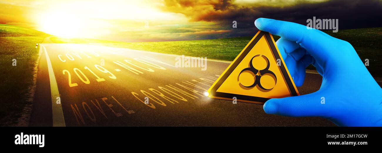 Dangerous corona virus, SARS pandemic risk concept. 3D illustration ...