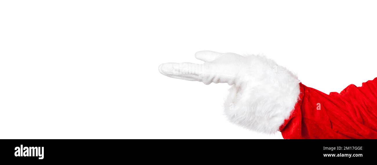 Santas empty hand. Merry Christmas composition concept Stock Photo - Alamy