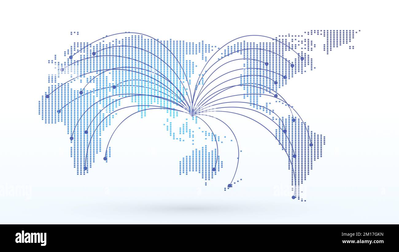 Global connection concept. Planet earth network sphere. 3d rendering ...