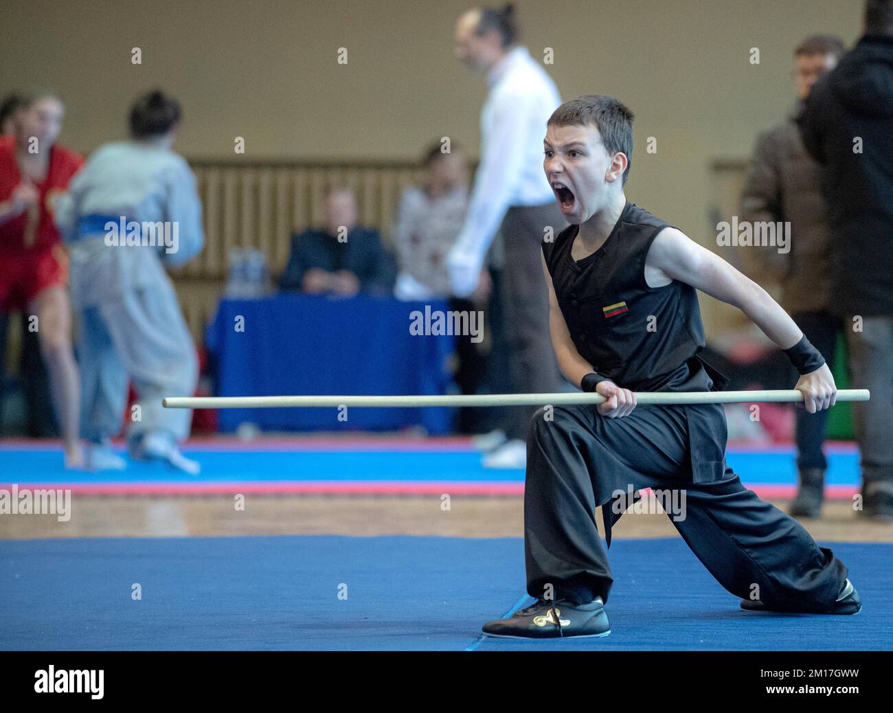 Vilnius, Lithuania. 10th Dec, 2022. An athlete competes at the 8th ...