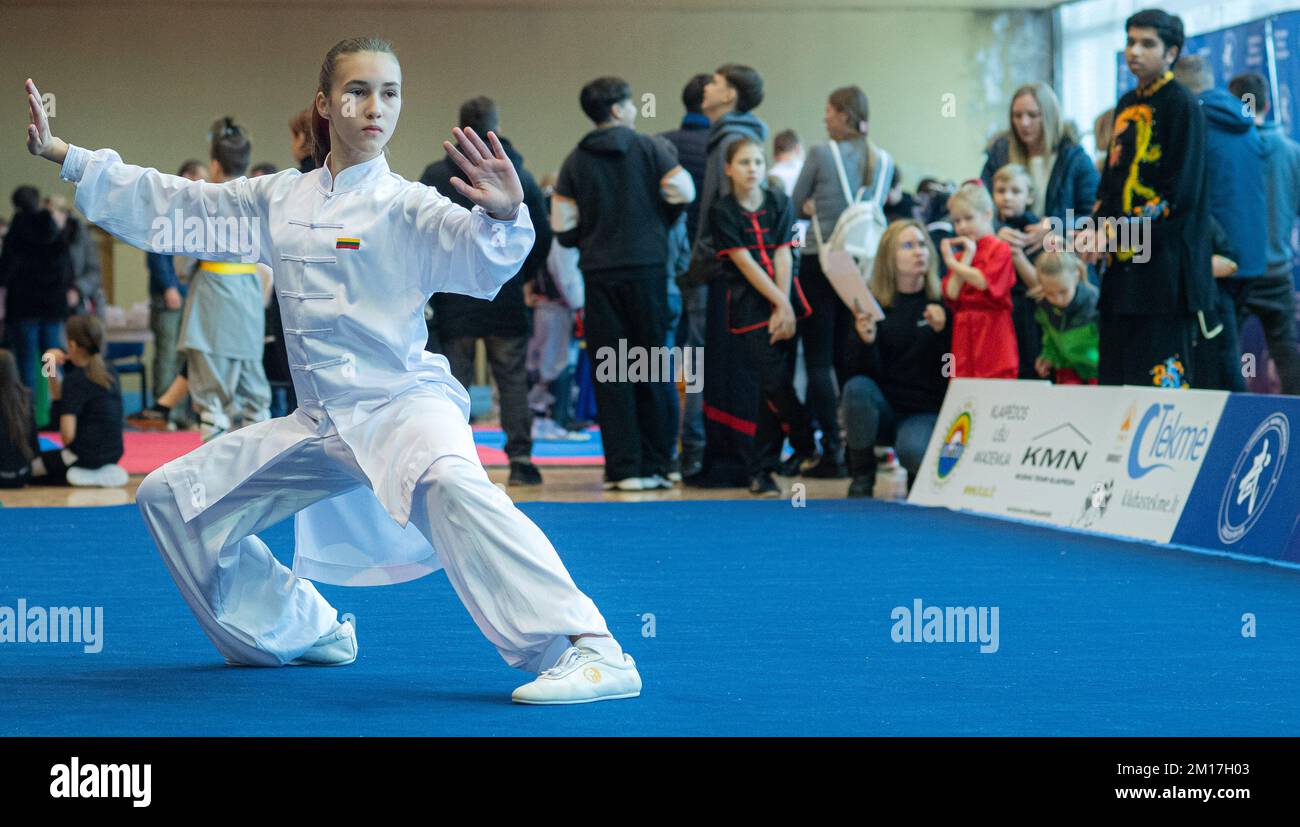 Vilnius, Lithuania. 10th Dec, 2022. An athlete competes at the 8th ...