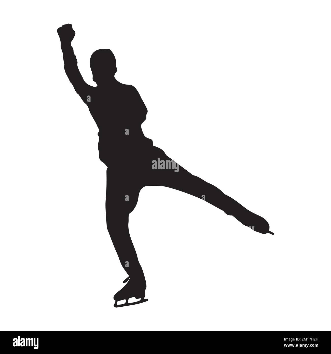 Ice Skating Art Silhouette Stock Vector Image & Art - Alamy