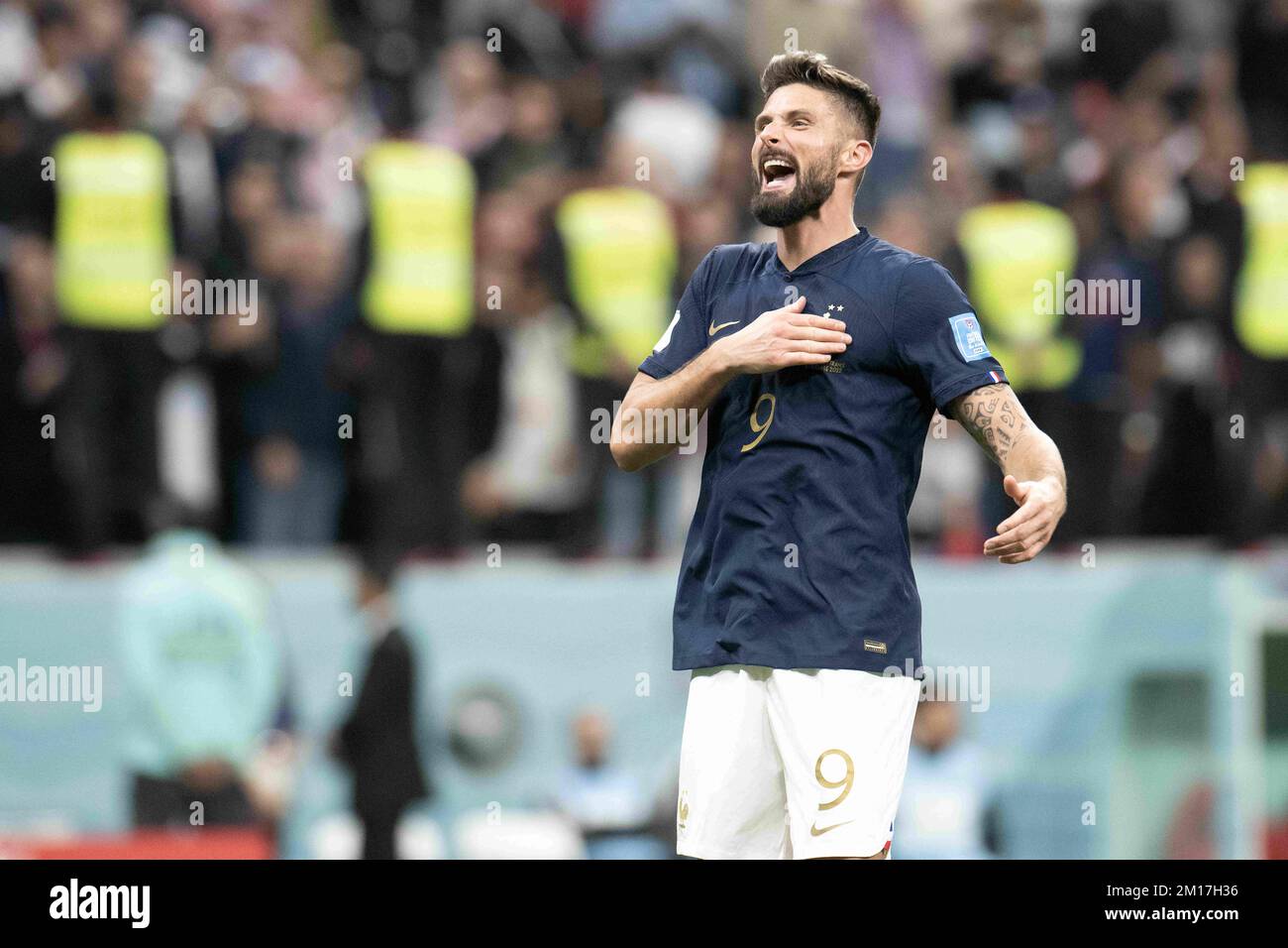 Olivier Giroud of France celebrating the victory during the FIFA World Cup Qatar 2022 Round of 8 ...