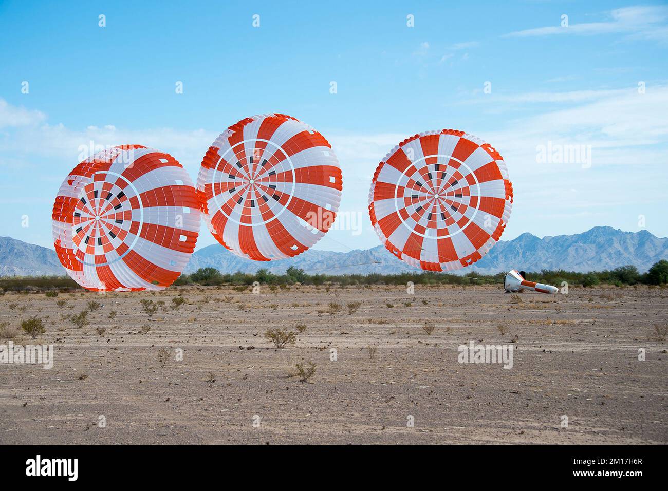 Parachute system for Orion, America’s spacecraft deployed. Digitally ...