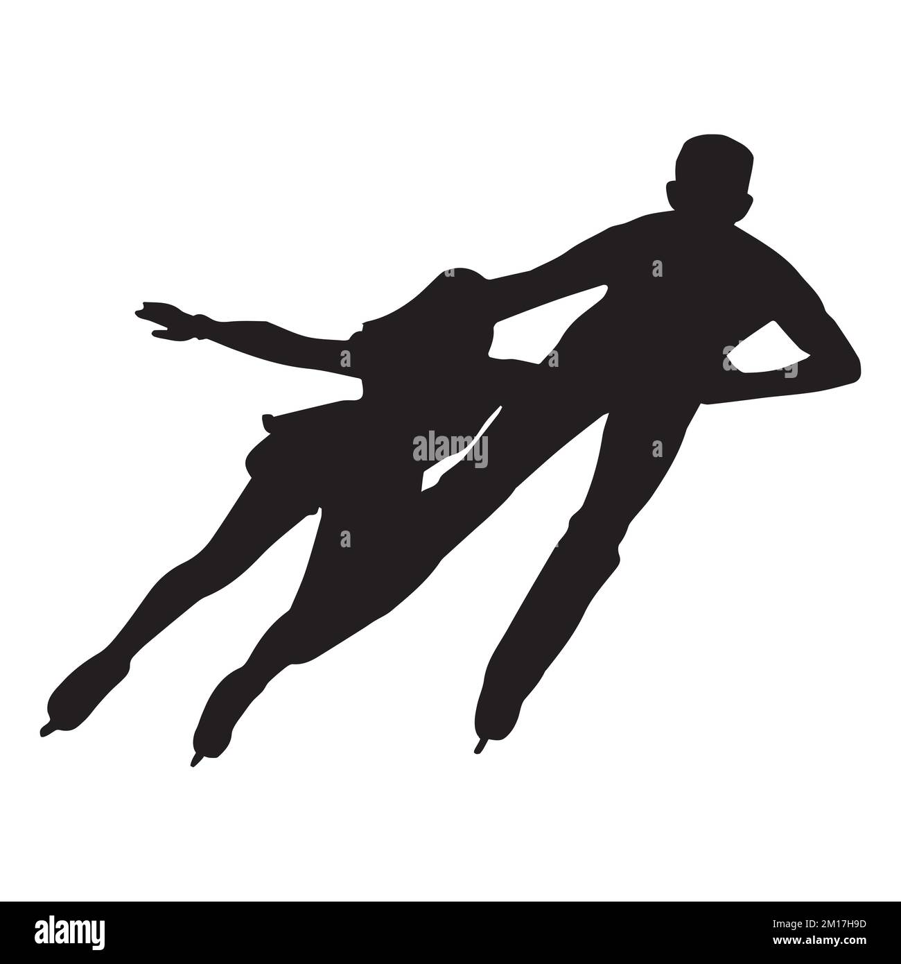 Ice Skating Art Silhouette Stock Vector Image & Art - Alamy