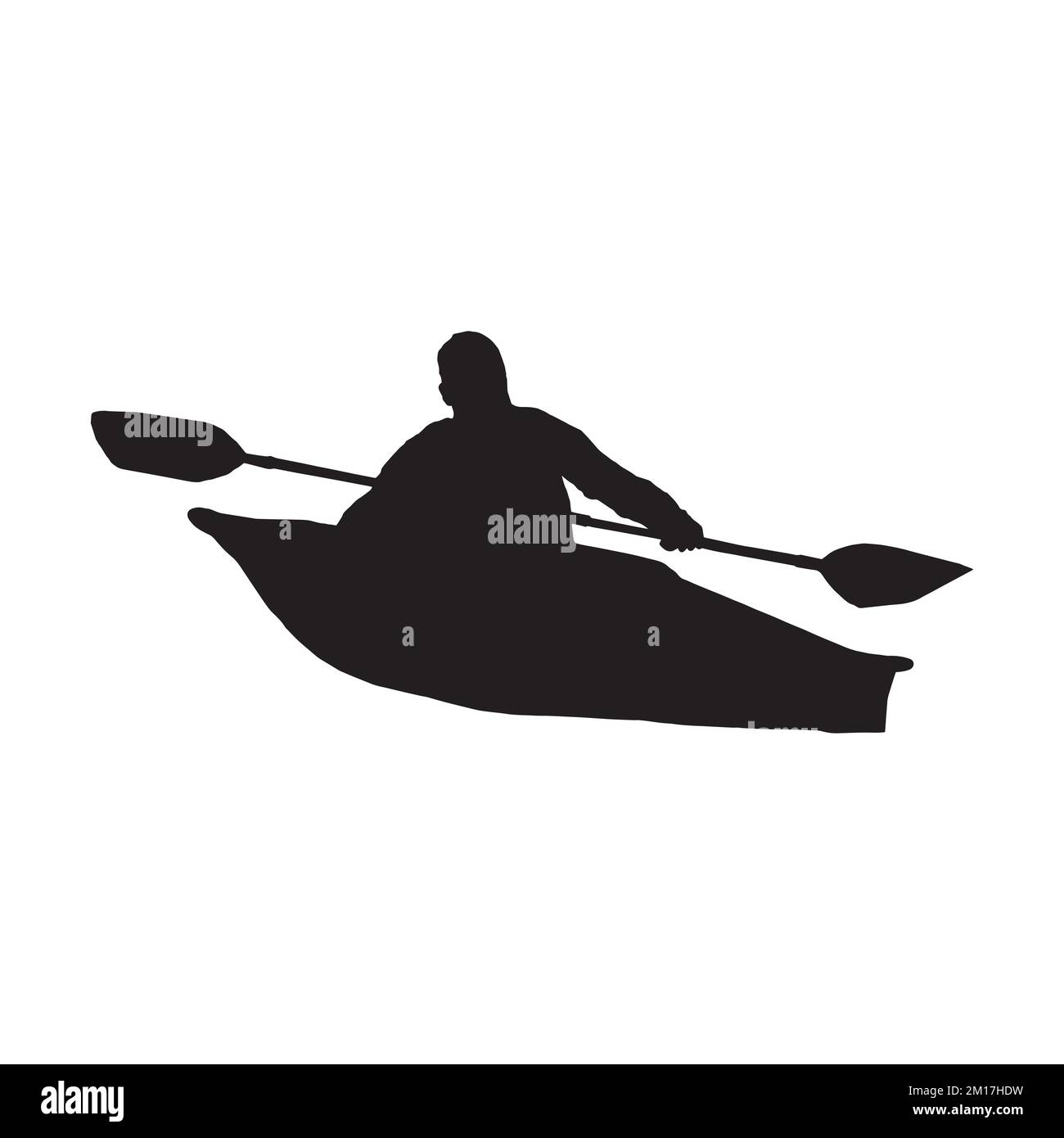 Kayaking Art Silhouette Stock Vector Image & Art - Alamy
