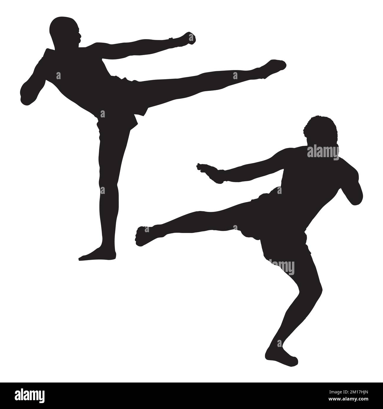 Kickboxer silhouette hi-res stock photography and images - Alamy