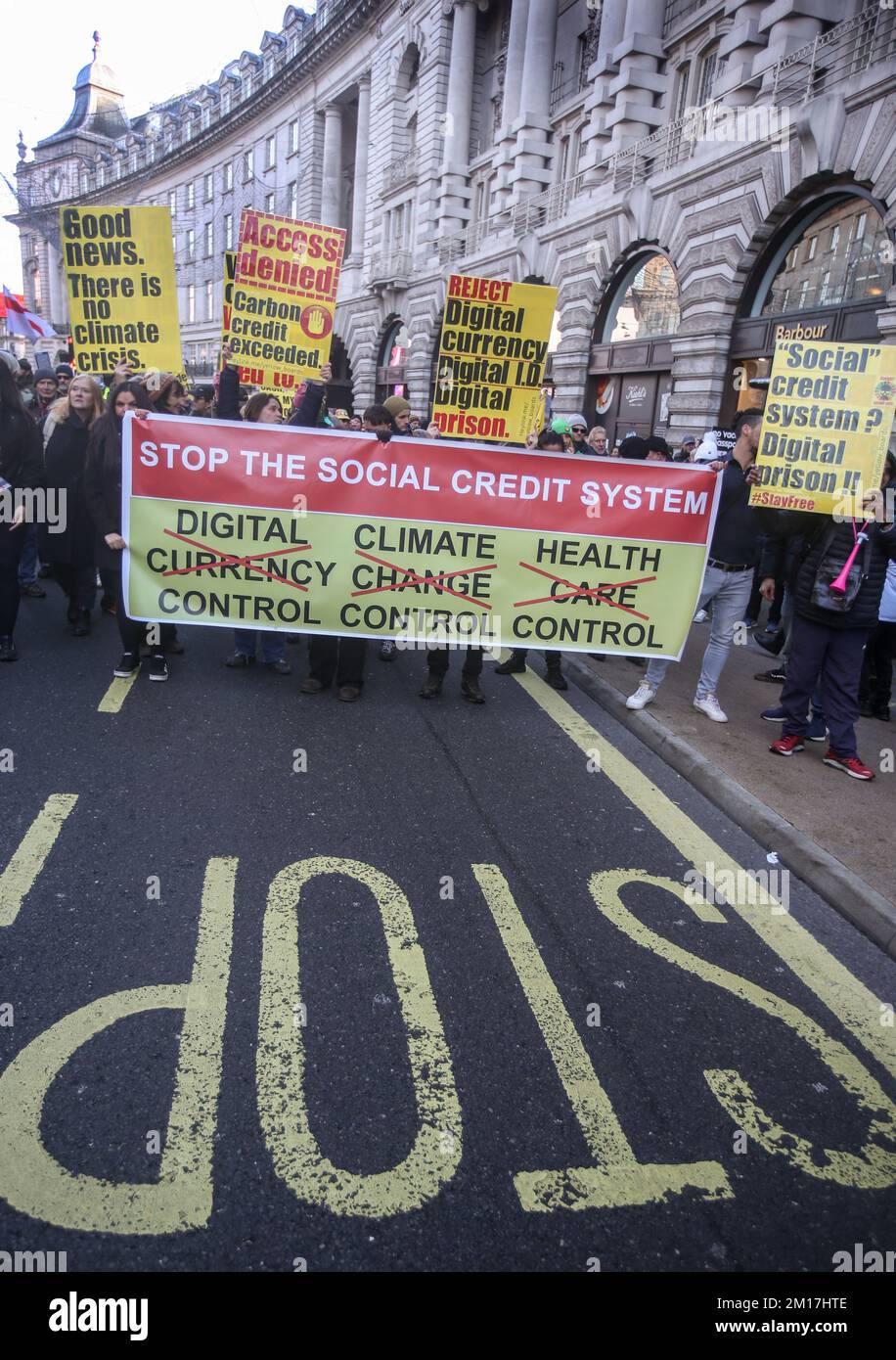 London, UK. 01st Jan, 2000. Protesters march across Central London ...