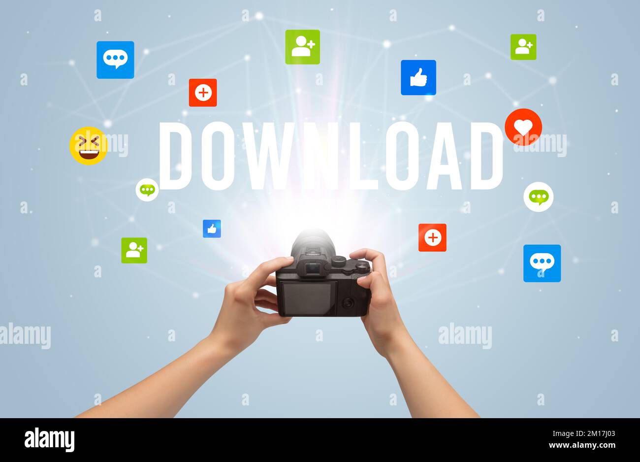 Using camera to capture social media content Stock Photo - Alamy