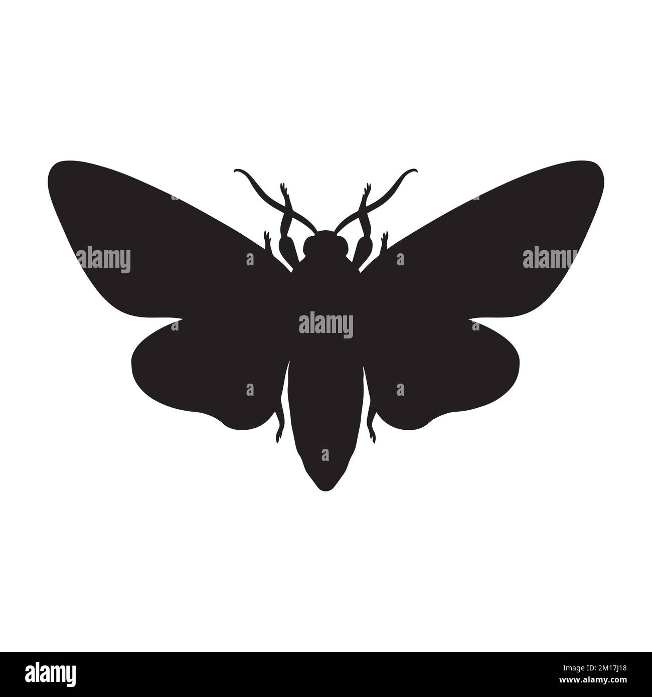 Moth Art Silhouette Stock Vector Image & Art - Alamy