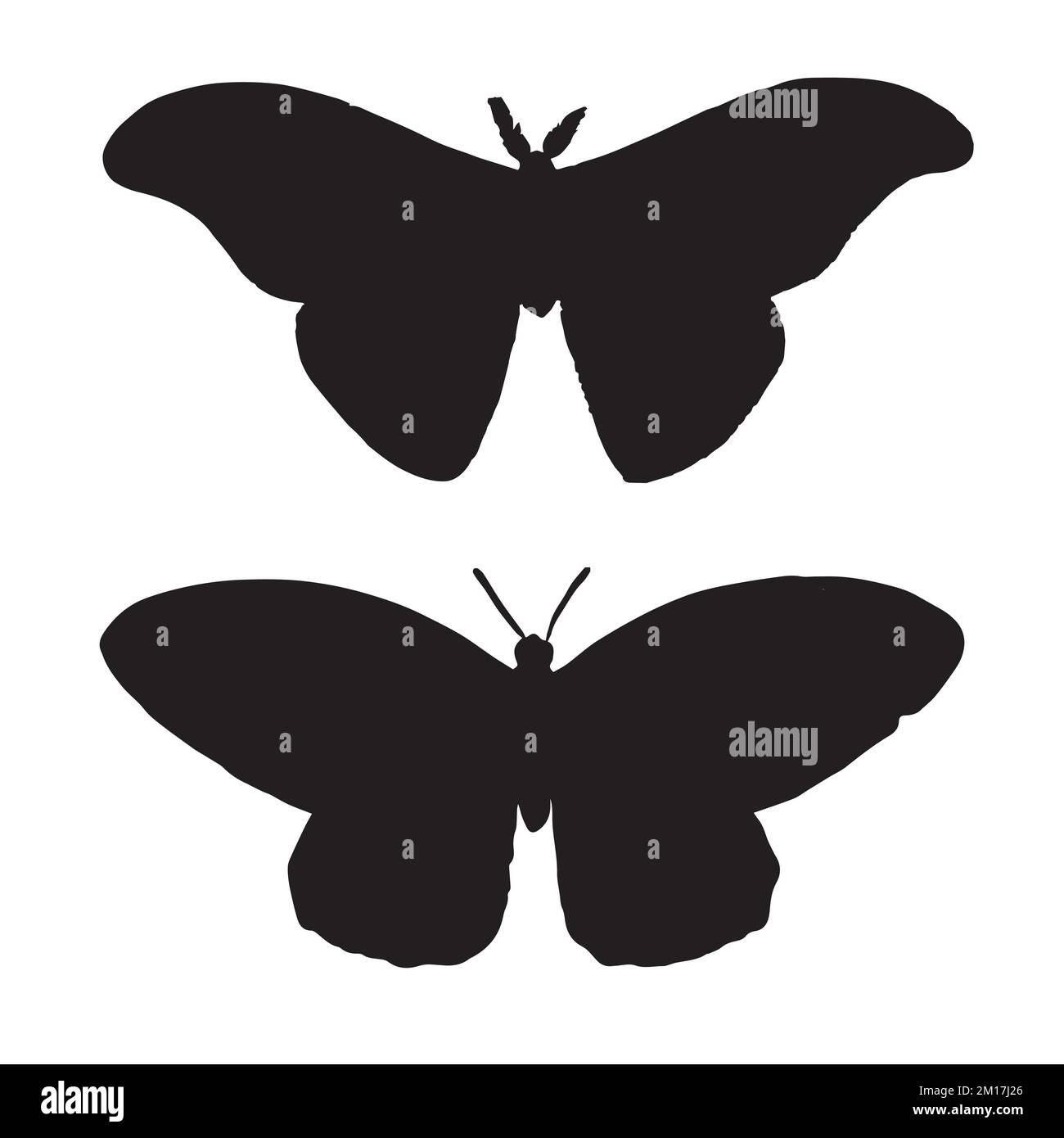 Moth Art Silhouette Stock Vector Image & Art - Alamy