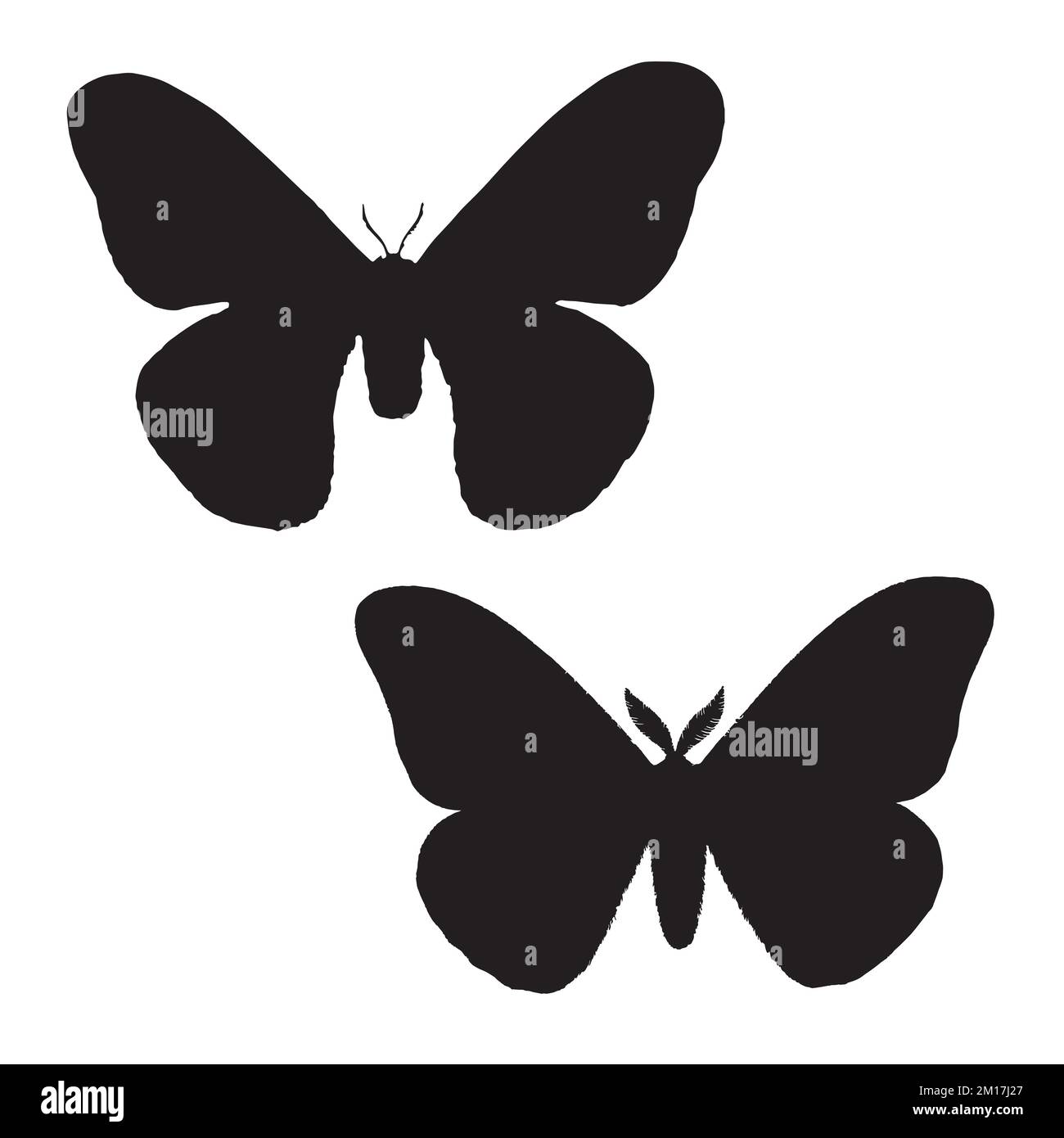 Moth Art Silhouette Stock Vector Image & Art - Alamy