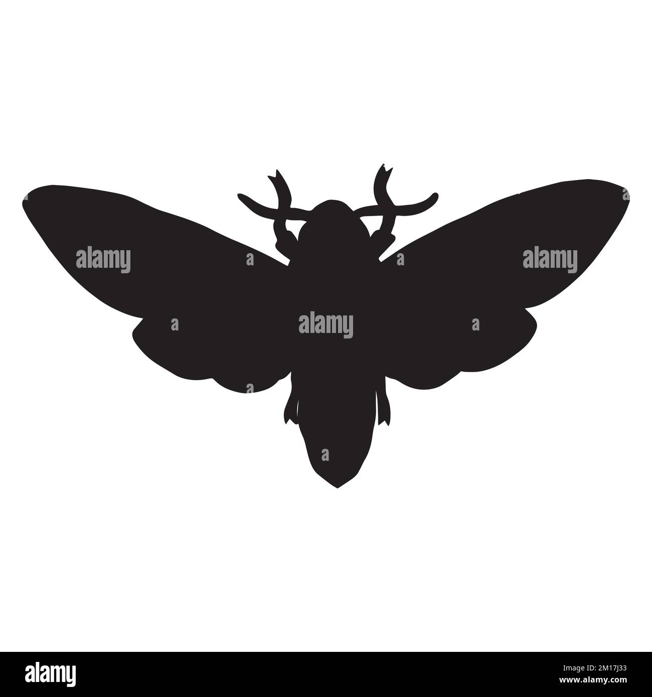 Moth Art Silhouette Stock Vector Image & Art - Alamy