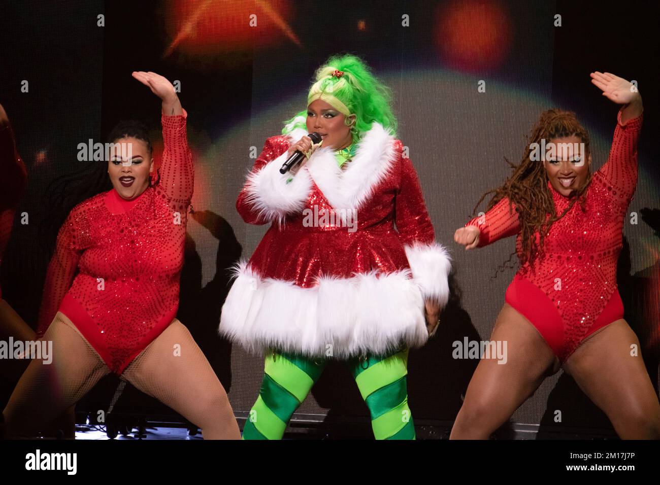 Lizzo performs onstage at the iHeartRadio Z100's Jingle Ball 2022 ...