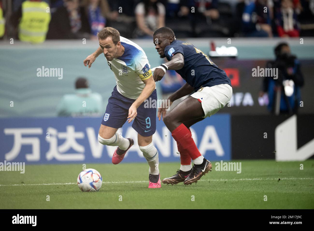 Harry Kane Of England In Action With Dayot Upamecano Of France During Harry Kane Of England In Action With Dayot Upamecano Of France During
