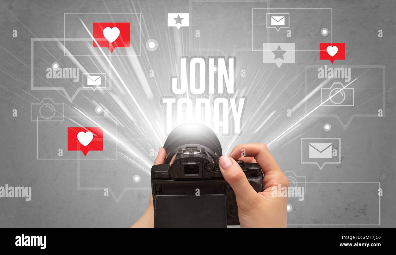 Close-up of a hand taking photos Stock Photo - Alamy